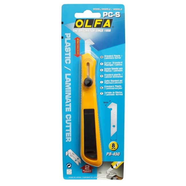 OLFA PLASTIC/LAMINATE CUTTER มีดคัตเตอร์ PC-S พร้อมบรรจุใบมีด 2 ใบในตัว ...