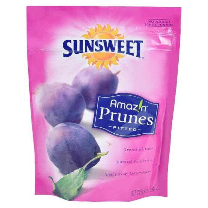 แท้ ขนาด 200 กรัม Sun sweet prunes ลูกพรุนไม่มีเมล็ด fl นำเข้า | Shopee ...