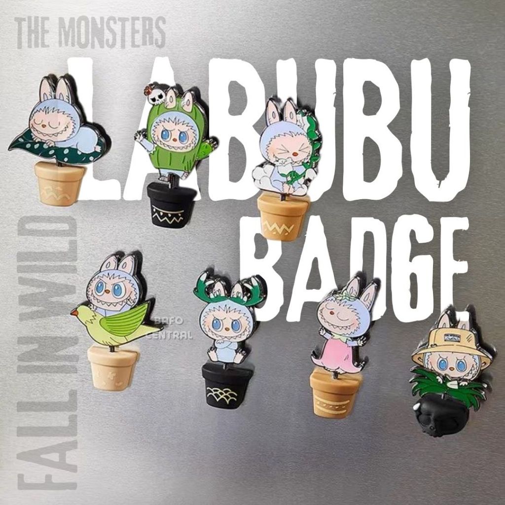 Live 20.00 ** THE MONSTERS Labubu FALL IN WILD Badge POP MART พร้อมส่ง ...