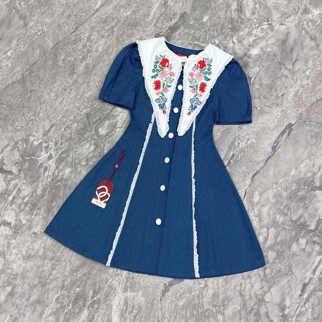 K132 BELLITA BRAND มินิเดรสปักดอกไม้ คาเฟ่ชิคๆ | Shopee Thailand