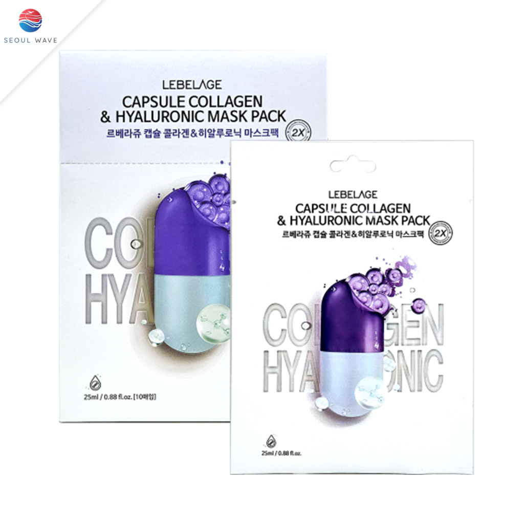 LEBELAGE CAPSULE COLLAGEN&HYALURONIC 2X MASK PACK | Shopee Thailand
