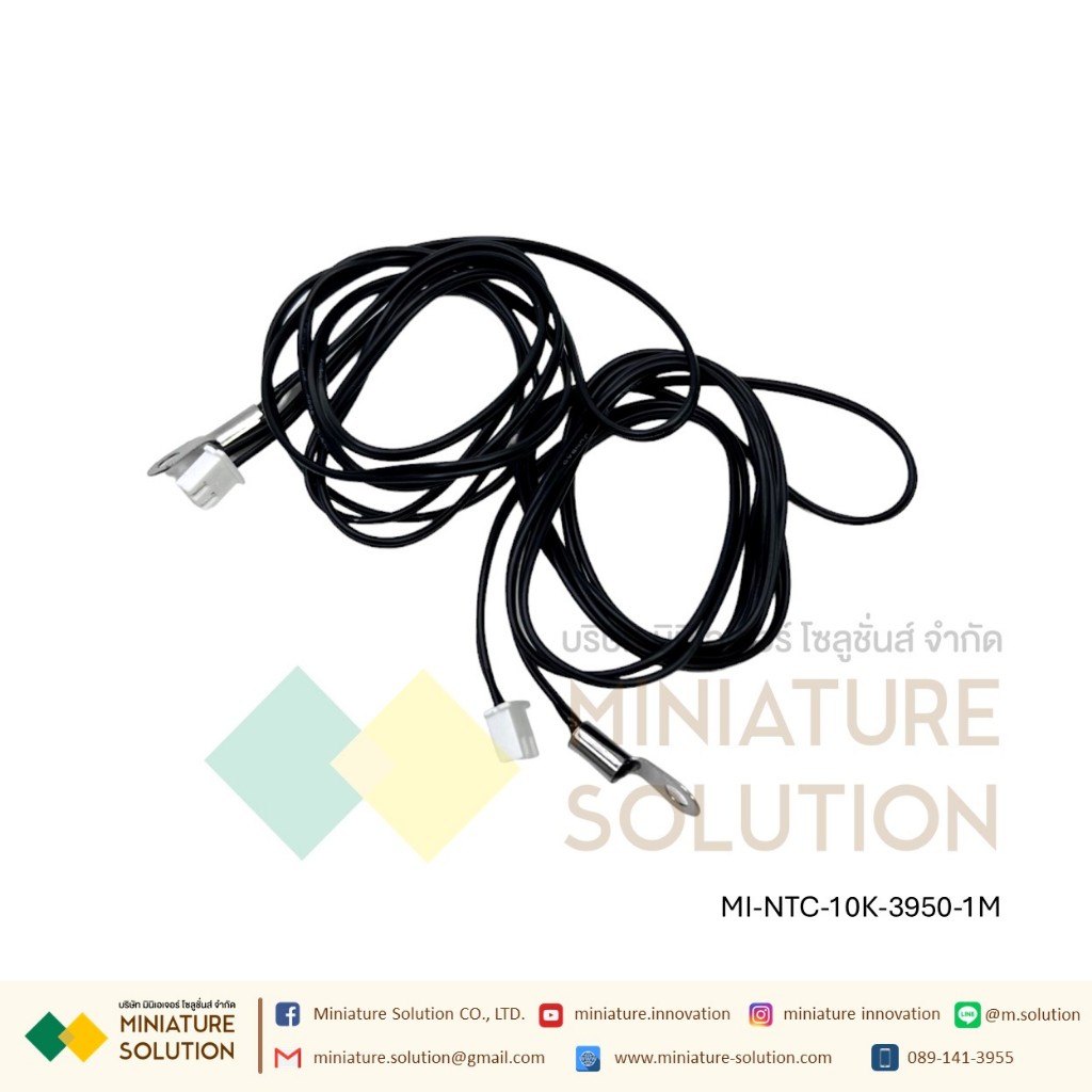 NTC 10K B=3950 1% : 1/2M 25CM หัวกลม เซ็นเซอร์วัดอุณหภูมิ NTC thermistor 10K | Shopee Thailand