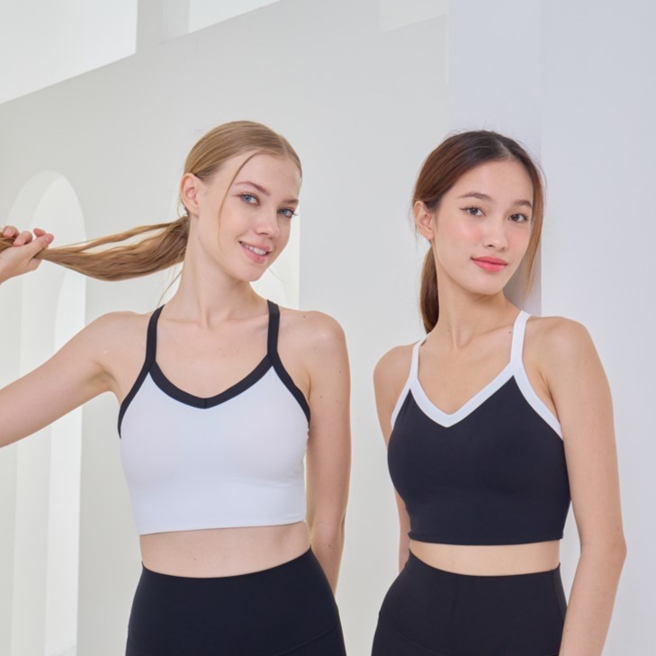 Penny Activewear สปอร์ตบรา คอสี ไสตล์ Two Tonesตัดขอบขาว น่ารักมากๆค่า มีฟองน้ำแบบช่องใส่ รุ่น ...