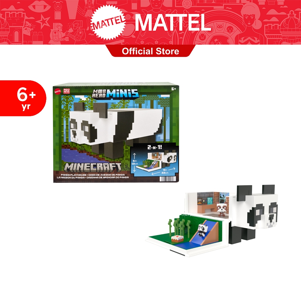 Minecraft Mob Head Minis Panda Playhouse Playset ไมน์คราฟท์ บ้านแพนด้า ...
