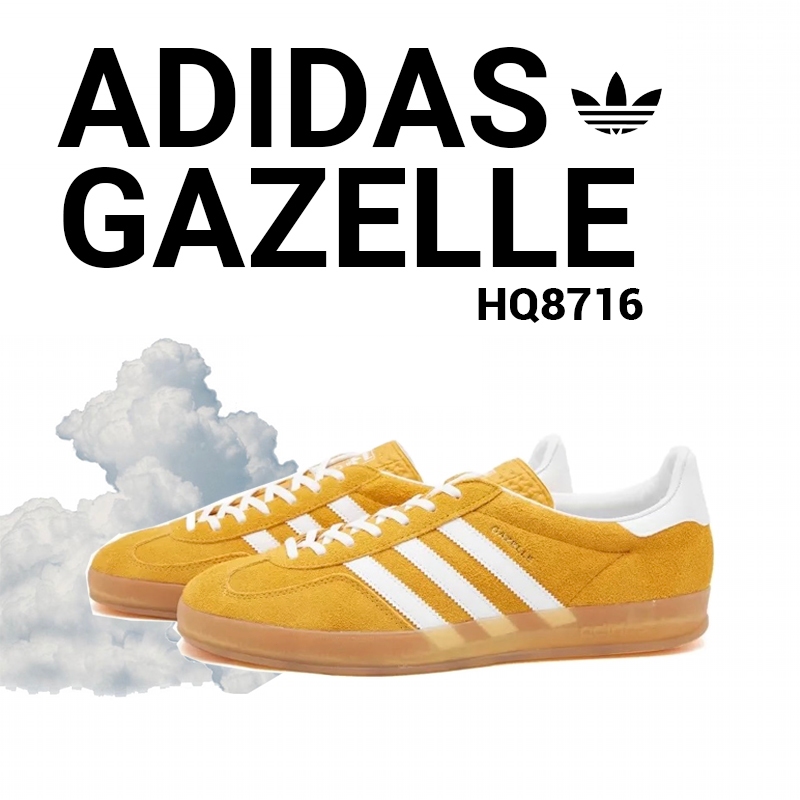 Adidas originals Gazelle Indoor HQ8716（ของแท้ 100%）รองเท้าผ้าใบสำหรับ ...
