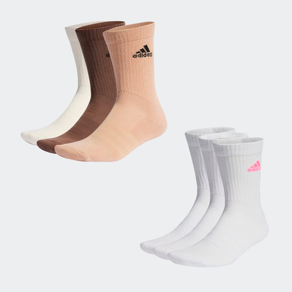 Adidas ถุงเท้า Cushioned Crew Socks 3 Pairs (2แบบ) | Shopee Thailand