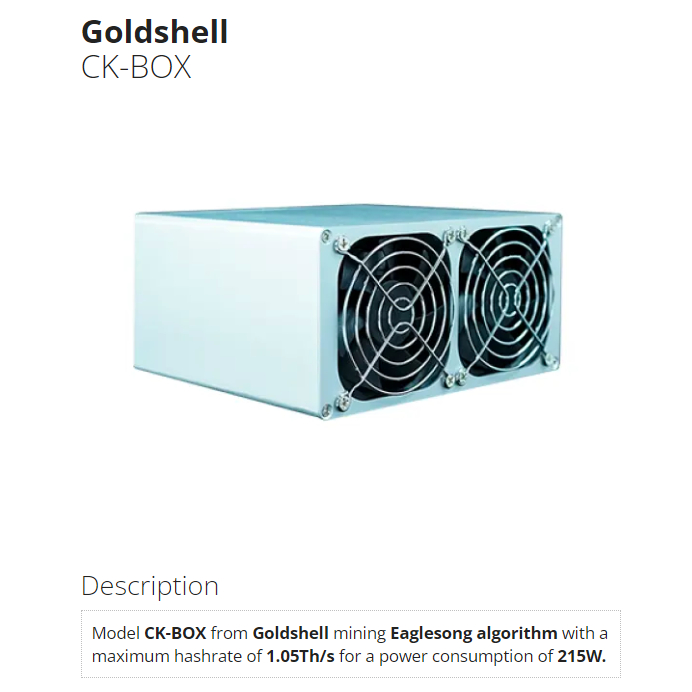 CK-Box Miner Goldshell มือ 2 ขุดเหรียญ CKB (งานซ่อม) | Shopee Thailand