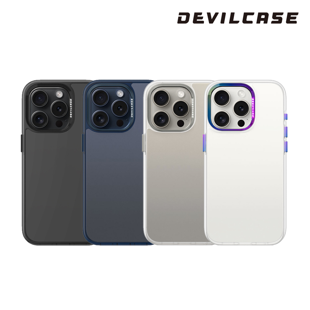 DEVILCASE Guardian Standard สําหรับ iPhone 15 Pro Max เคสใส เคสน้ำเงิน ดีไซน์เรียบหรู สีใหม่ ...