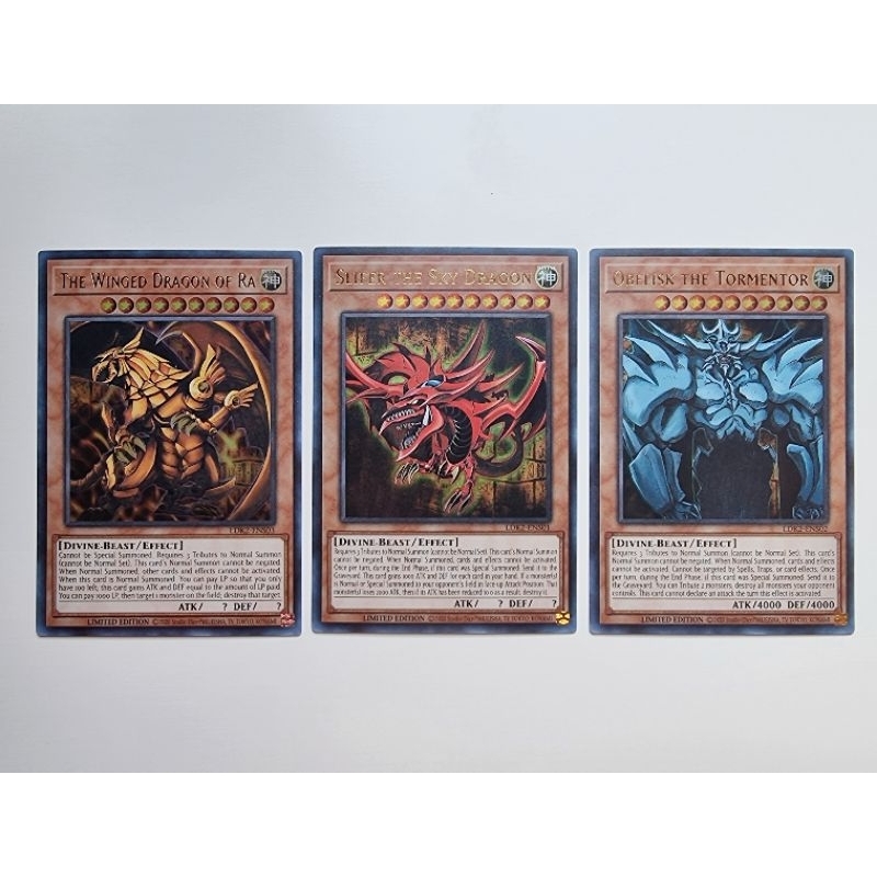 Konami Yugioh การ์ดยูกิ ลิขสิทธิ์แท้ ภาษาอังกฤษ Set 3 ใบ 3 เทพ Slifer ...