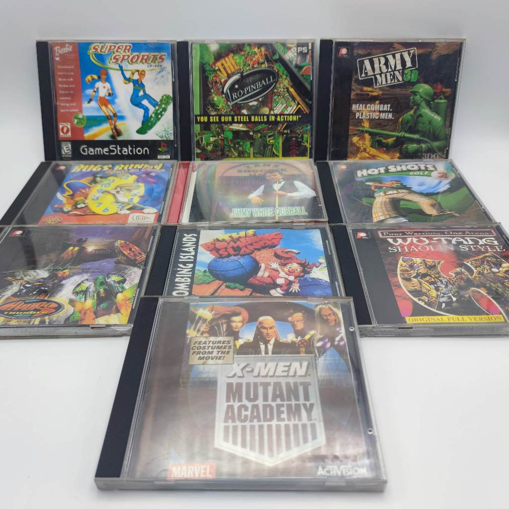 PS1 แผ่นก๊อปปั้ม SET 10 เกมส์ [bootleg][S4] แผ่นมือสอง ฝากล่องมีแตกบ้าง ...