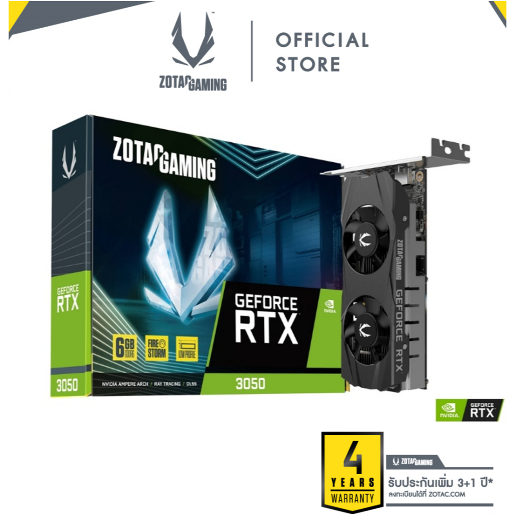 ZOTAC GAMING GeForce RTX 3050 6GB GDDR6 LP การ์ดจอ VGA (ZT-A30510L-10L) VGA | Shopee Thailand