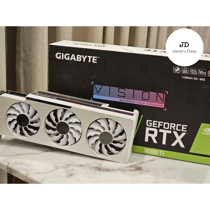 VGA(การ์ดจอ) GIGABYTE RTX 3080Ti VISION OC(White) | Shopee Thailand