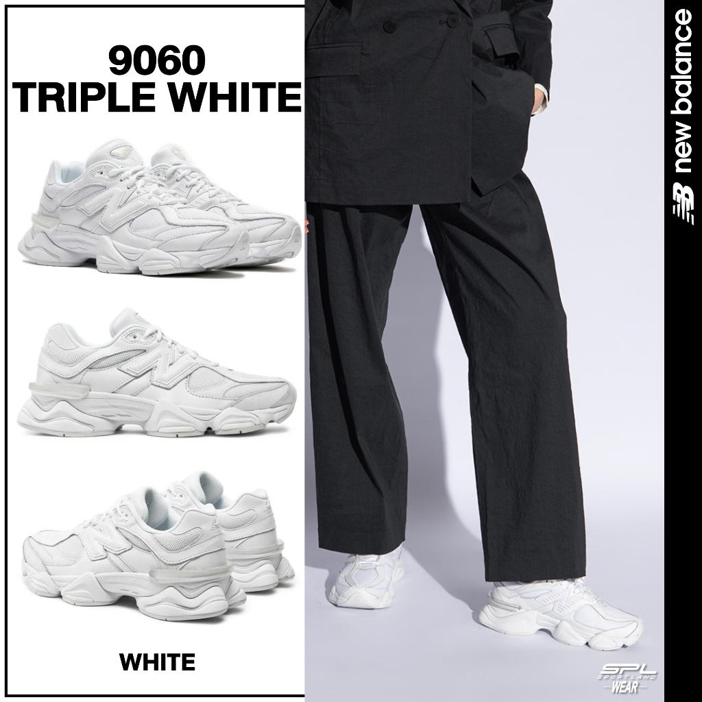 New Balance รองเท้าผ้าใบ รองเท้าแฟชั่น NB ND UX 9060 Triple White ...
