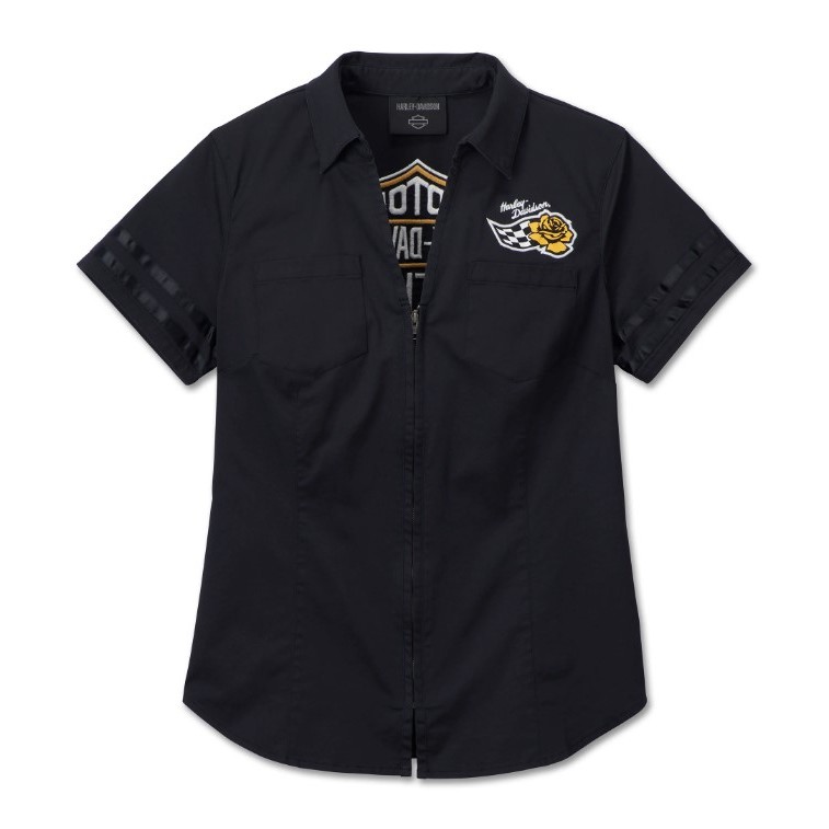 เสื้อเชิ้ตผู้หญิงลิขสิทธิ์แท้จาก Harley Davidson 96508-24VW | Shopee ...