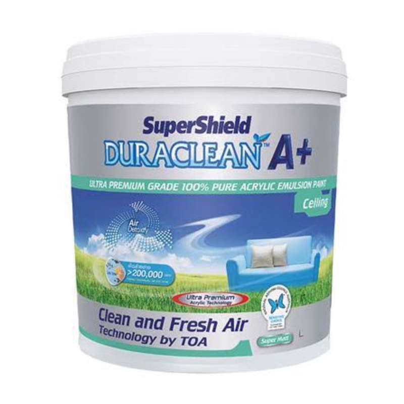 สีน้ำทาฝ้า TOA SUPERSHIELD DURACLEAN A PLUS | Shopee Thailand