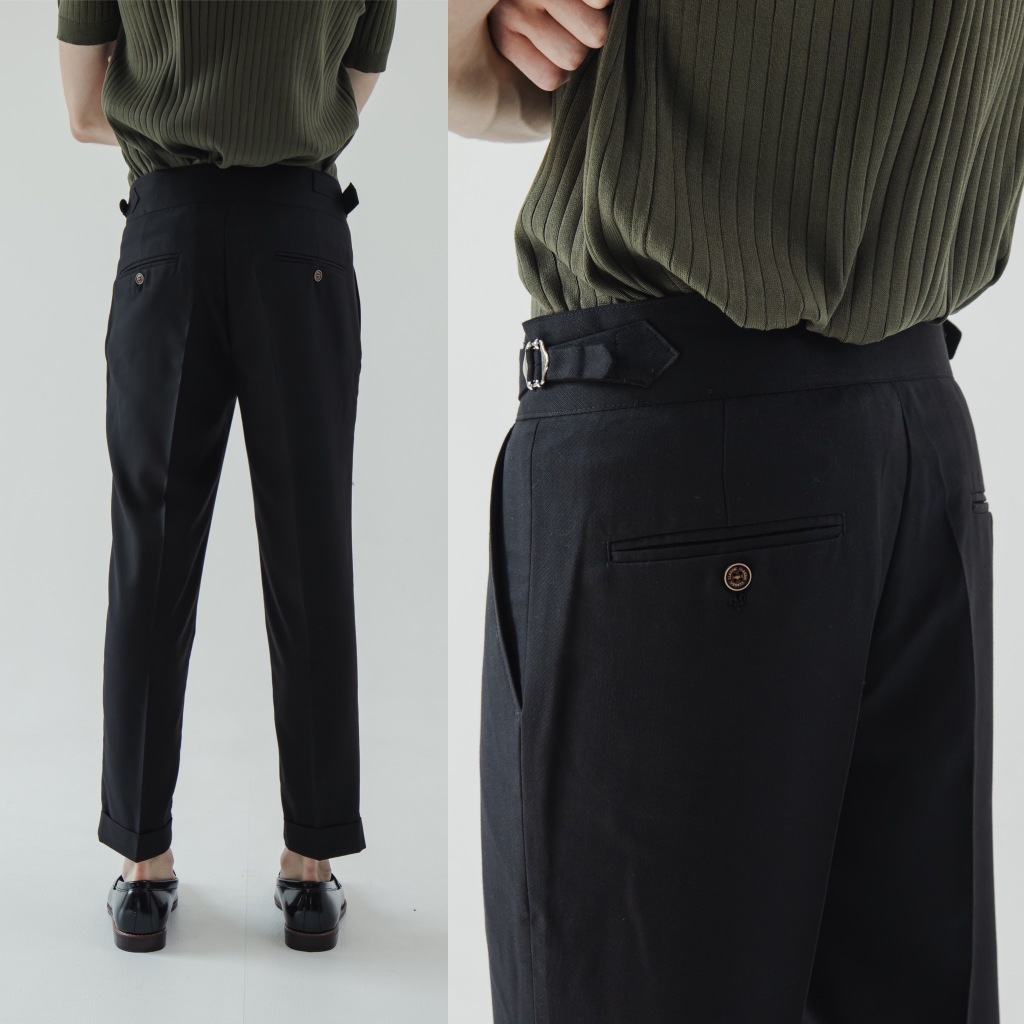 BARON THOMAS Trousers [Signature series] กางเกงขากระบอกตรงเอวสูง ...