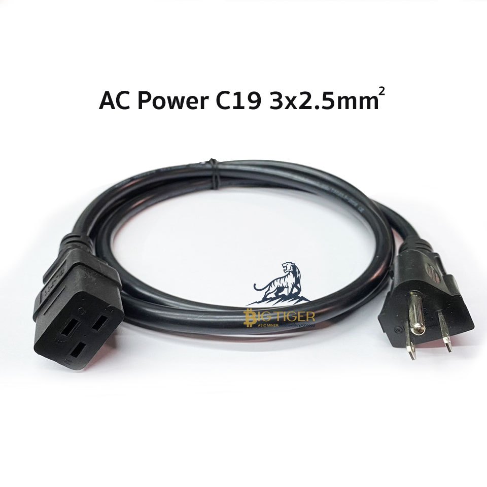 สายไฟ AC Power C19 3x2.5mm2 สำหรับเครื่องขุด Asic Miner มาตรฐานยุโรป (พร้อมส่ง) | Shopee Thailand