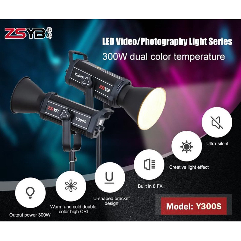 ส่งด่วนกทม ไฟสตูดิโอ ZSYB Y300S Bi Color Y300D Day Light LED 300w 3200 ...