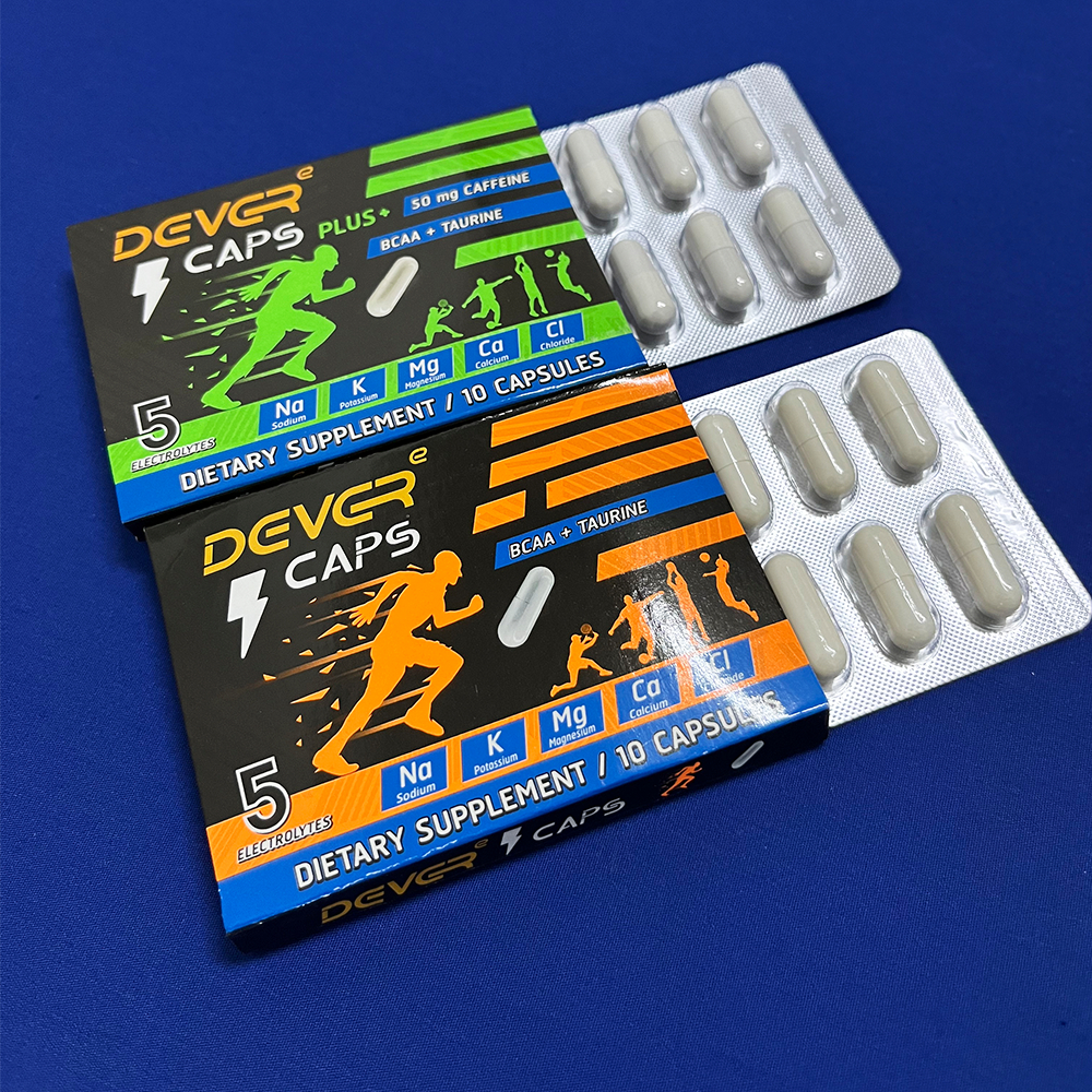 DEVER CAPS เกลือแร่แคปซูลป้องกันตะคริว สำหรับวิ่ง ออกกำลังกาย (Z26 ...