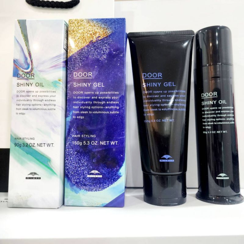 Milbon Door Shiny Oil 90g / Shiny Gel 150g ผลิตภัณฑ์จัดแต่งทรงผม เพื่อ ...
