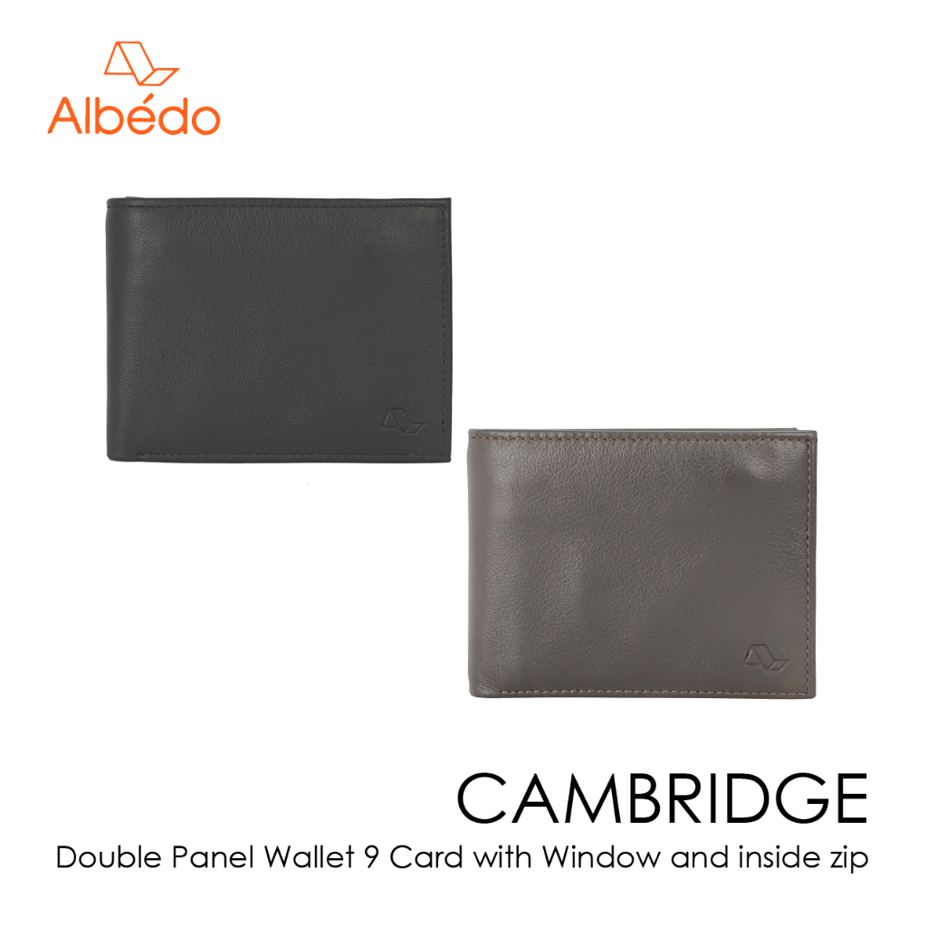 [Albedo] CAMBRIDGE DOUBLE PANEL WALLET 9 CARD WITH WINDOW AND INSIDE ...