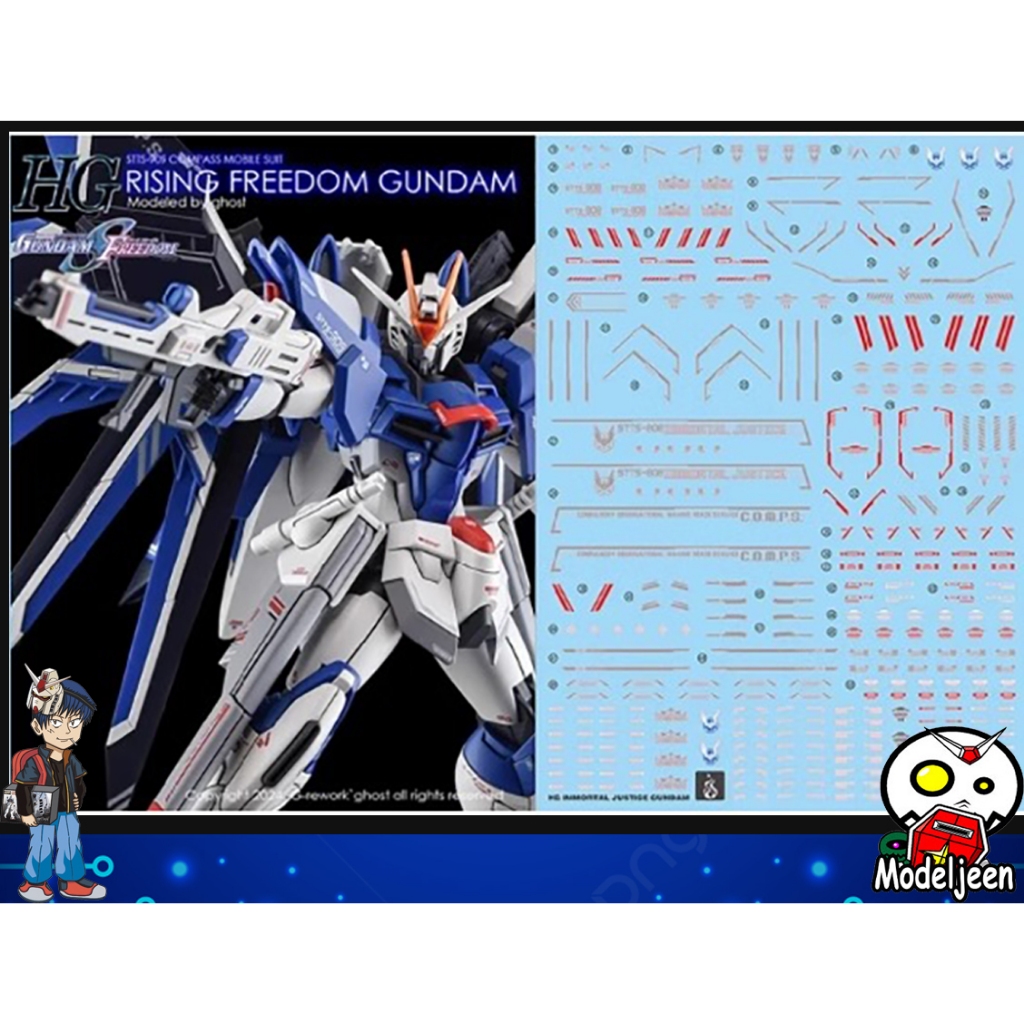 (Ghost Decal) Water Decal 196 HG 1/144 Rising Freedom Gundam | Shopee ...