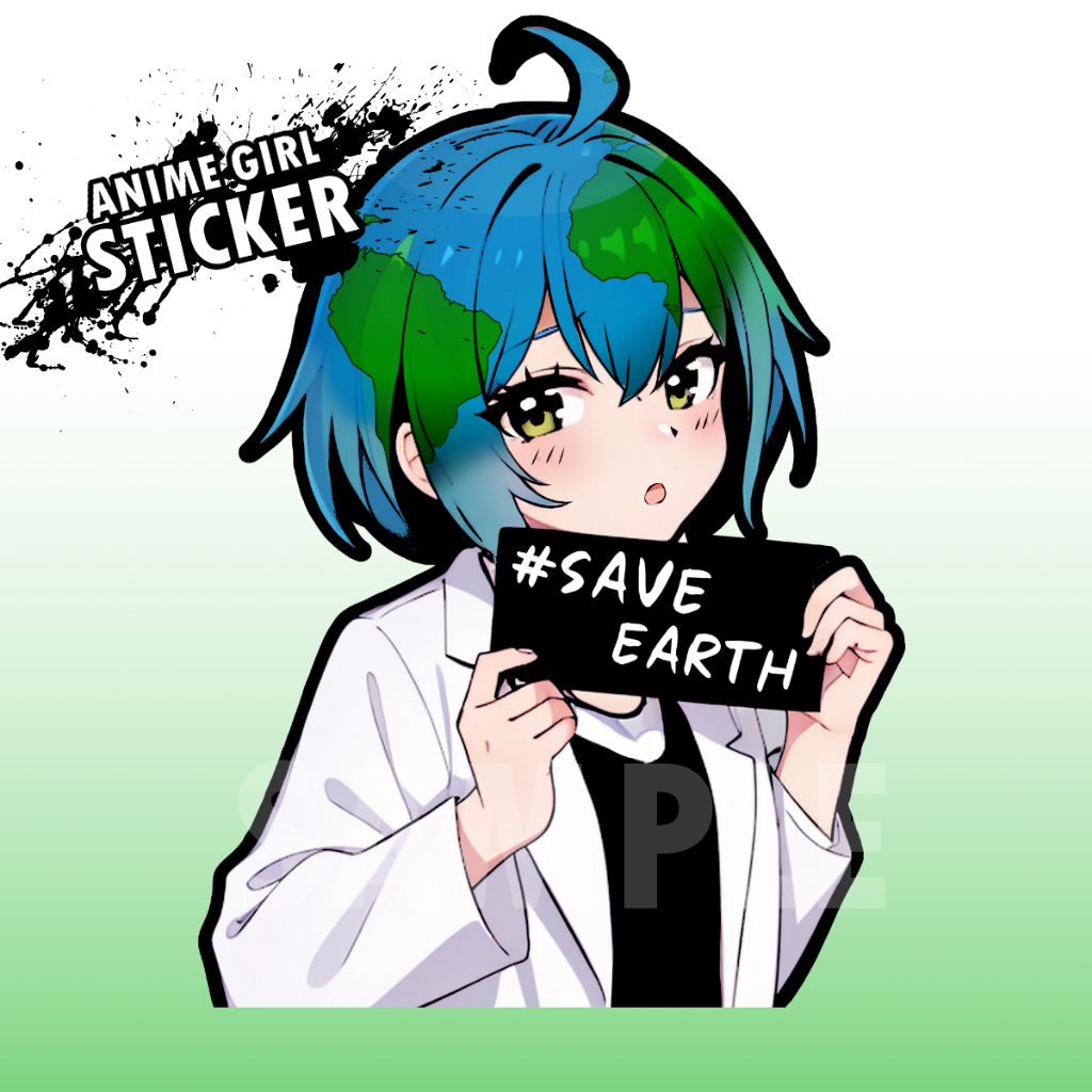 สติ๊กเกอร์ อนิเมะ Save The Earth โดจิน อนิเมะ มังงะ Anime Sticker Earth ...