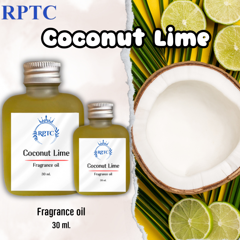 หัวน้ำหอมกลิ่น Coconut Lime (Fragrance oil) เกรดพรีเมียมสำหรับน้ำหอมฉีดตัวเเละเครื่องสำอาง 30ml ...
