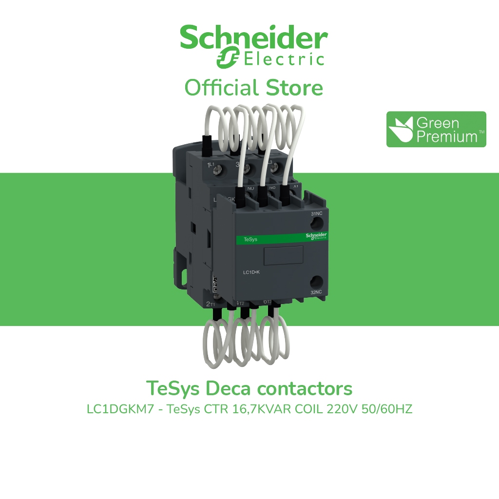 Schneider Electric Capacitor contactor, รุ่น Tesys Deca, 16.7kVAR at ...