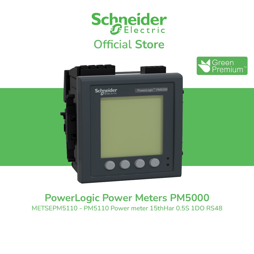 Schneider Electric power meter รุ่น PowerLogic PM5110, modbus, up to 15th Harmonic, 1DO 33 ...
