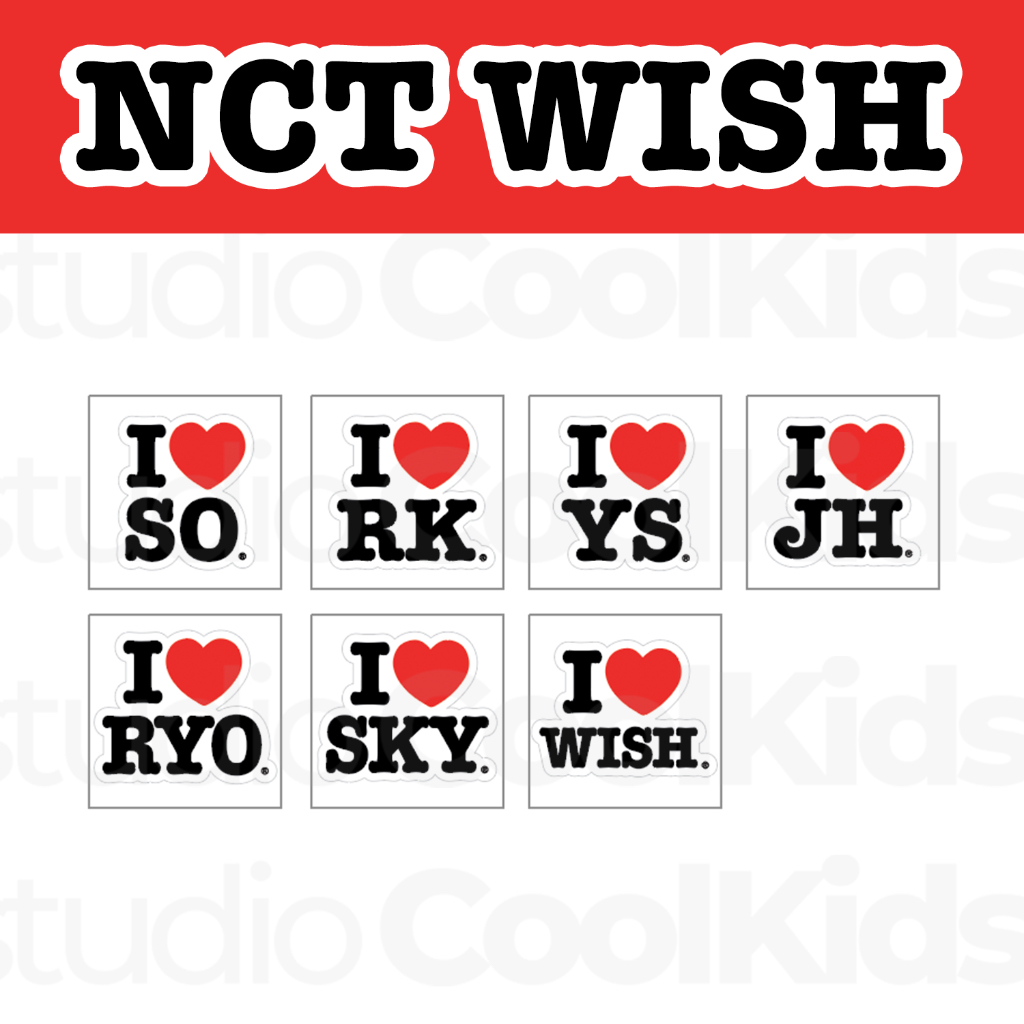 STICKER I LOVE NCT WISH สติ๊กเกอร์ ไดคัท (5x5 cm) | Shopee Thailand
