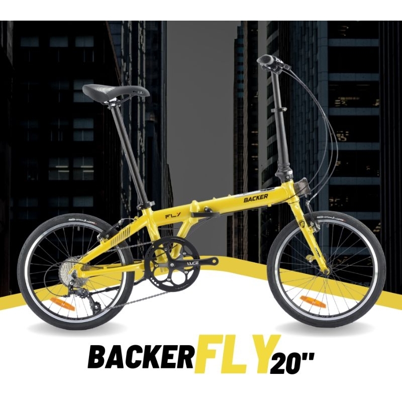 จักรยานพับได้ BACKER FLY เฟรมอลูมิเนียม เกียร์Sora 9สปีด ล้อ20นิ้ว มี ...