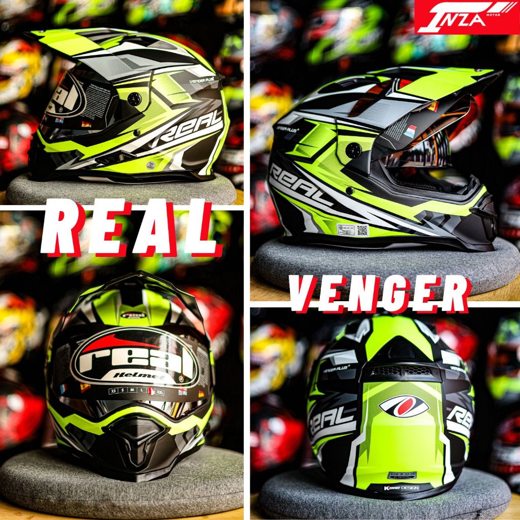 REAL HELMETS รุ่น REAL VENGER PLUS COMPASS หมวกกันน็อคเต็มใบ (พร้อมจัด ...