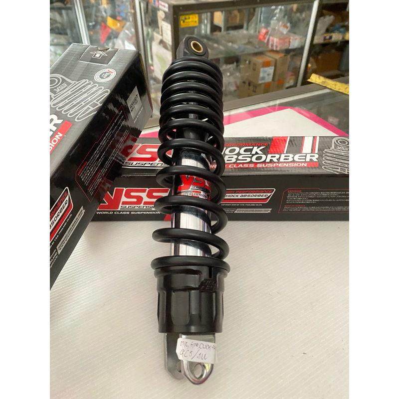 โช็คหลัง Mio Fino Click Scoopy i Icon Zoomer x Fino i ยี่ห้อ Yss pro plus สปริงดำ/ชุปโครเมียม ...