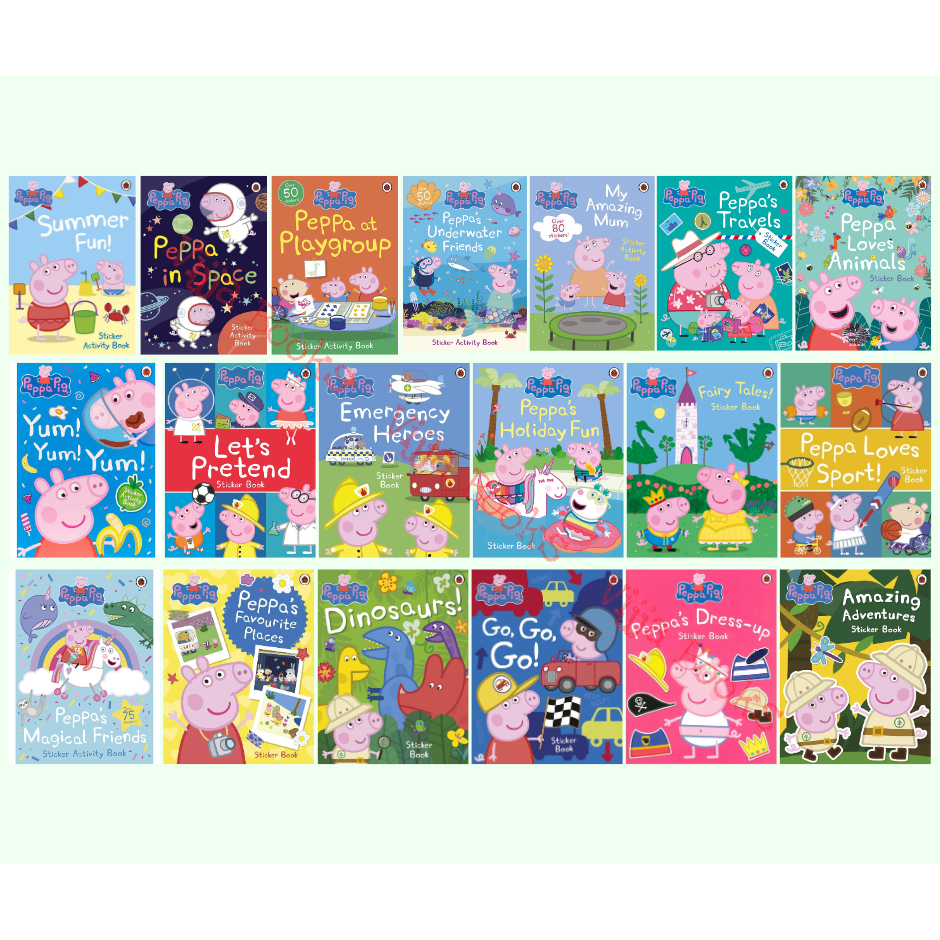 Peppa Pig Sticker Book หนังสือกิจกรรม สติ๊กเกอร์ หมูน้อยเป๊บป้า ภาษา ...