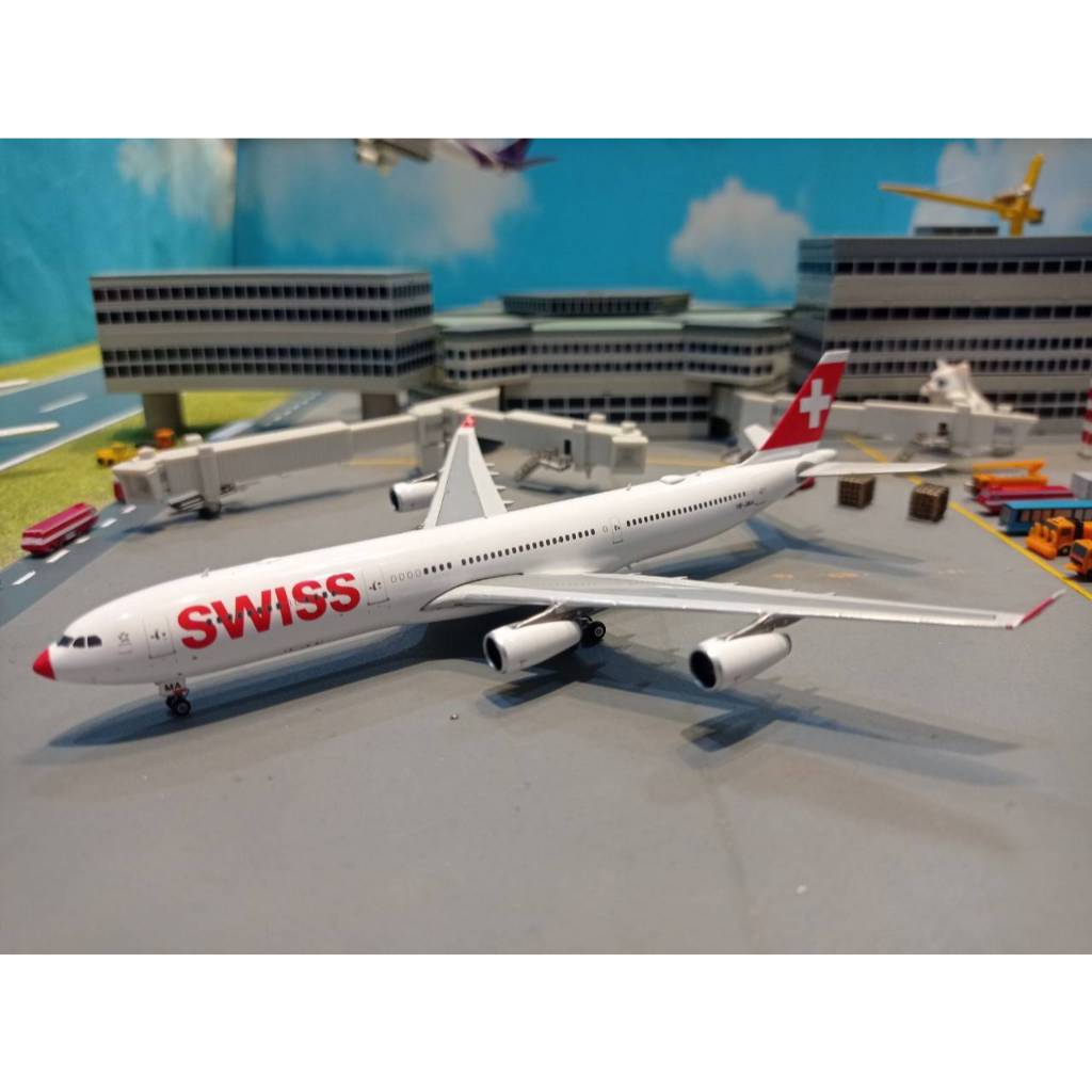 Phoenix Model [11873] 1:400 Swiss A340-300 HB-JMA - Red Nose | Shopee ...