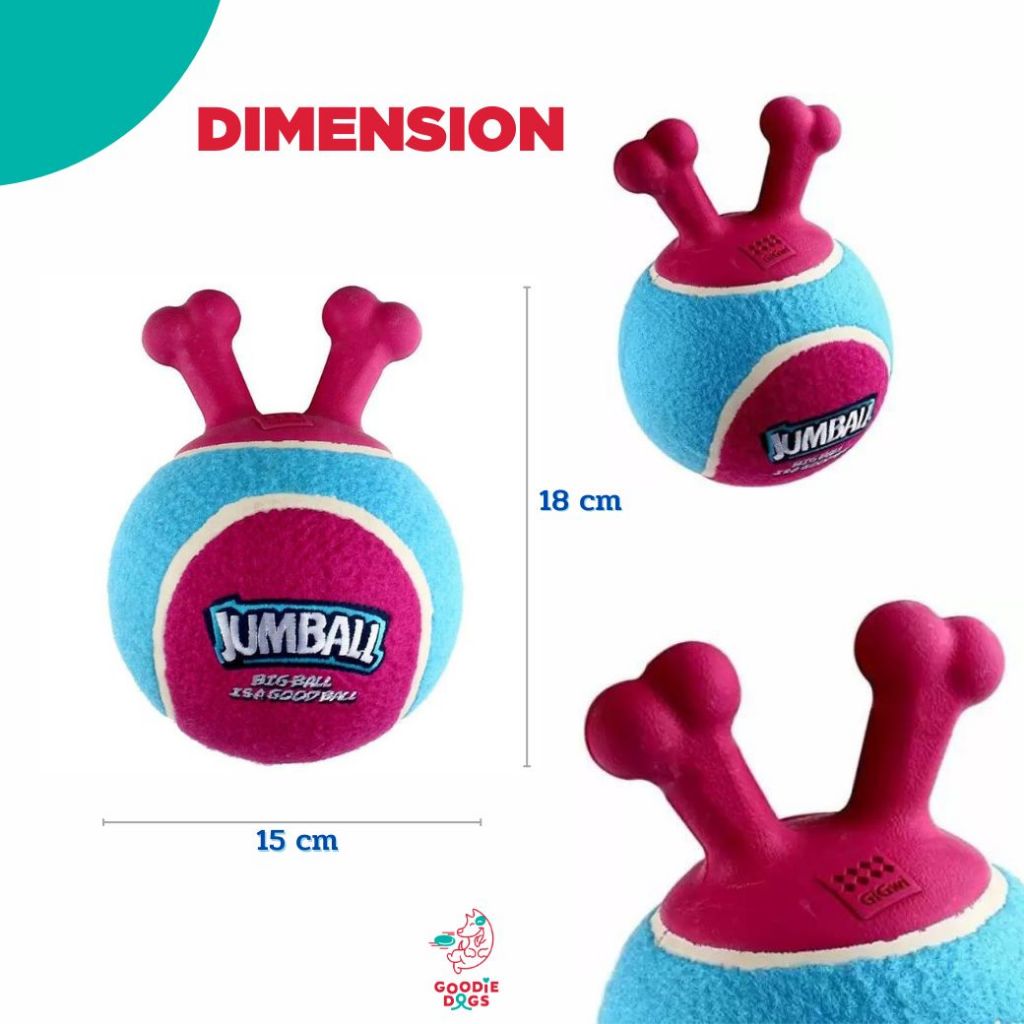 GiGwi Jumball Tennis บอลหูหิ้วของเล่นสุนัข | Shopee Thailand