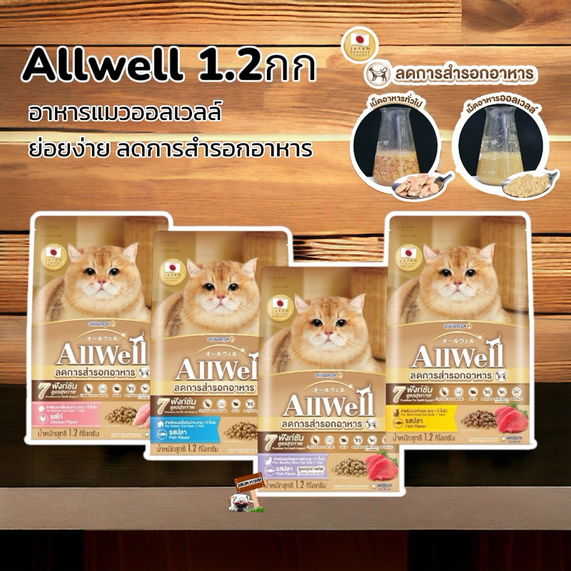 Allwell 1.2กก อาหารแมวออลเวลล์ ย่อยง่าย ลดการสำรอกอาหาร | Shopee Thailand