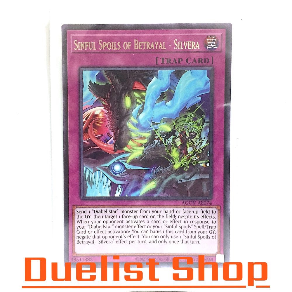 Sinful Spoils of Betrayal - Silvera (R) Trap [Normal] ชุด AGOV-AE074 การ์ดยูกิโอ (Yu-Gi-Oh!) OCG ...
