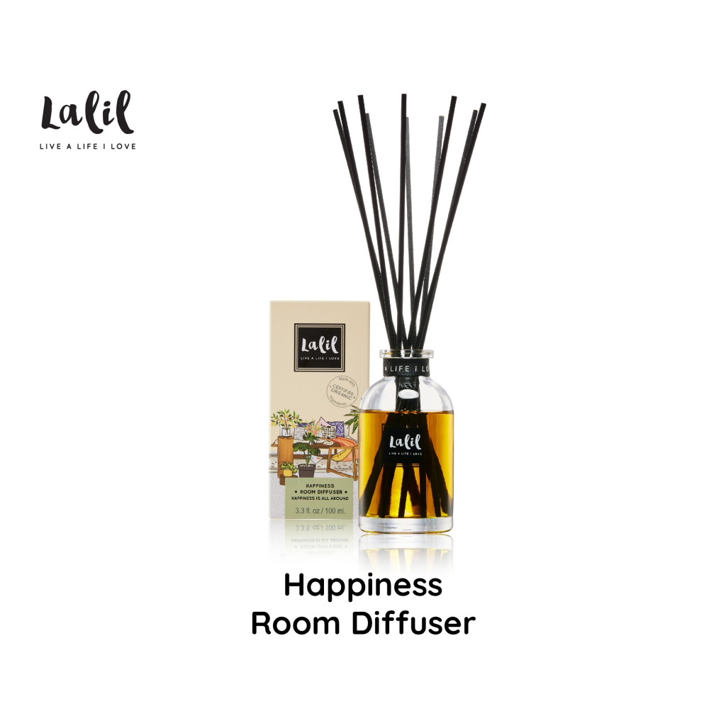 (New Package) LALIL Happiness Room Diffuser 100ml. (น้ำหอมตั้งโต๊ะ หอมชวนอารมณ์ดี) | Shopee Thailand