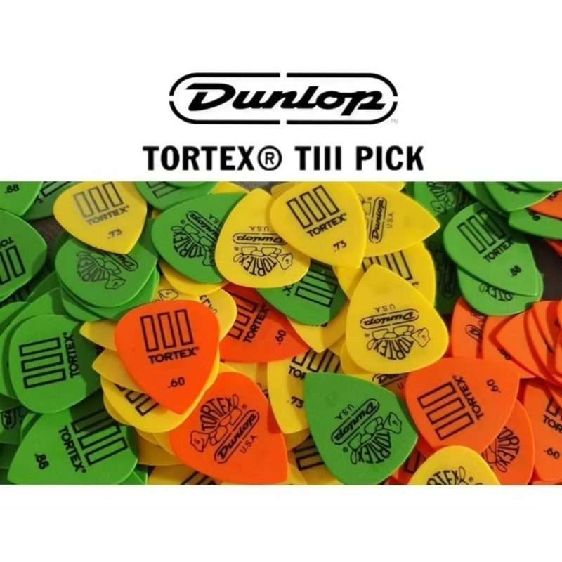 ปิ๊กกีตาร์ JIM DUNLOP TORTEX® TIII GUITAR PICK (เต่า ปลายแหลม)ดีดผ่าน ...