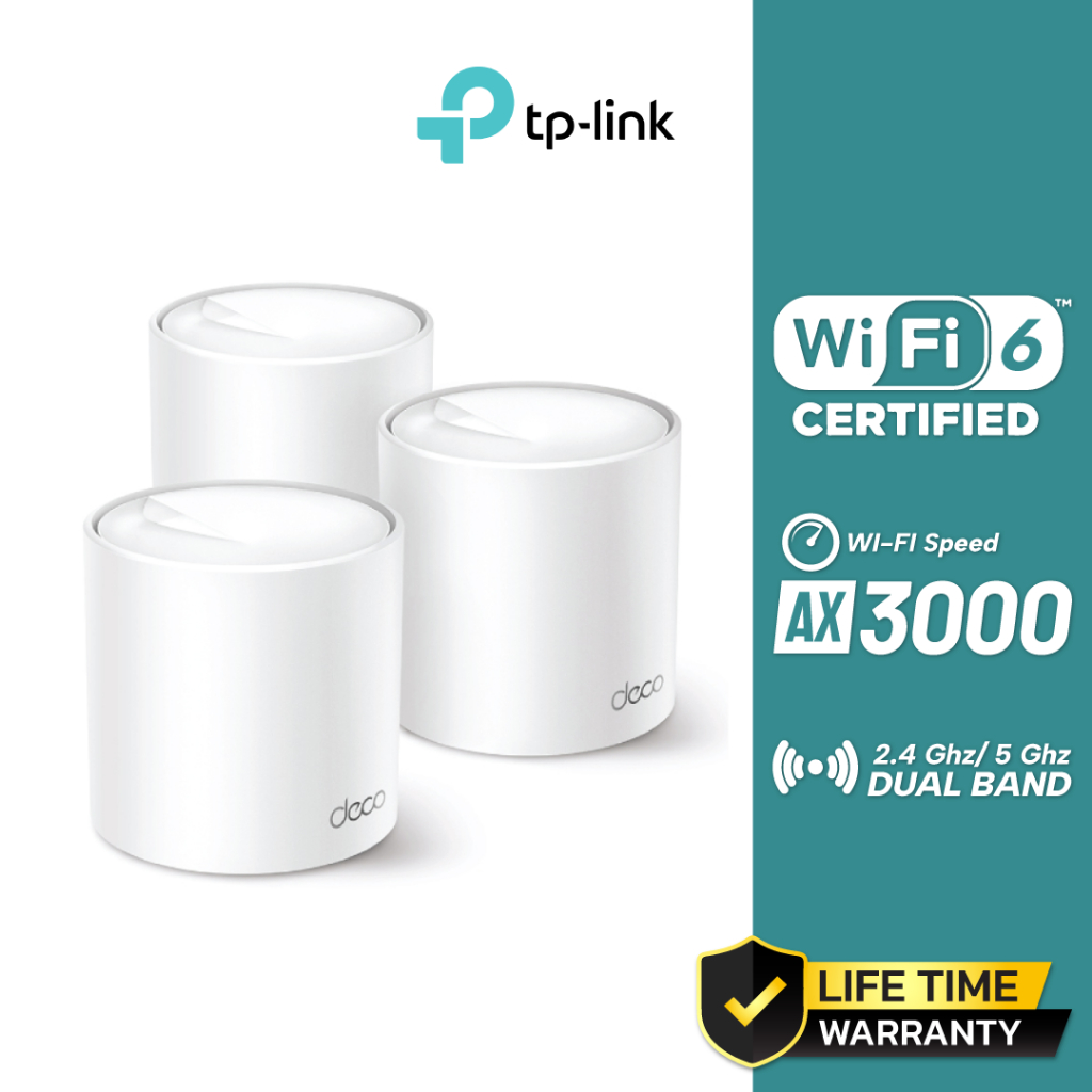 TP-Link AX3000 Whole Home Mesh WiFi 6 System รุ่น Deco X50(3-Pack ...