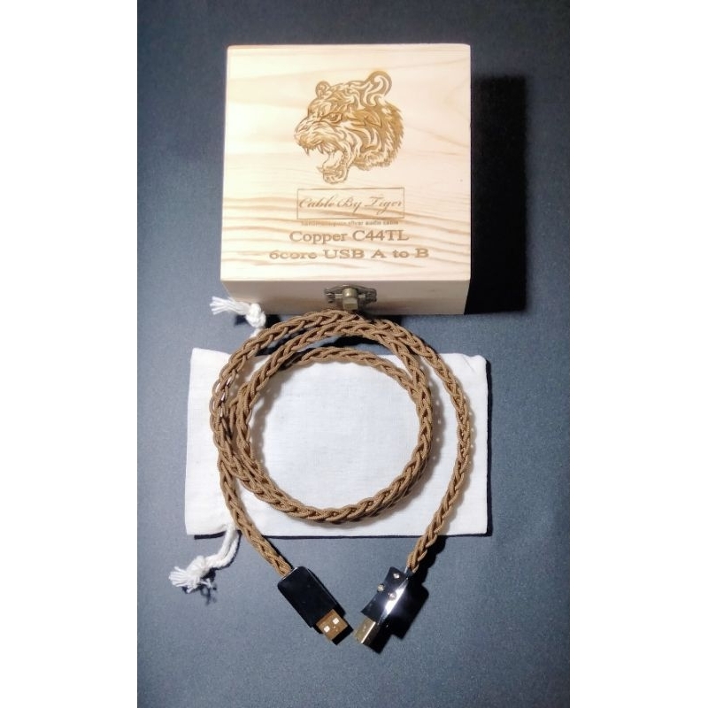 cable by tiger สาย usb ab for dac ทองแดงแกนผสมC44TL ถัก6 ยาว1เมตร ...