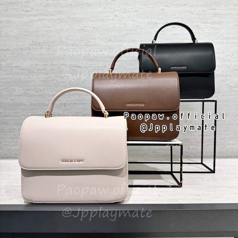 กระเป๋า Charles & Keith รุ่น Front Flap Top Handle Bag : CK2-80160156 ...