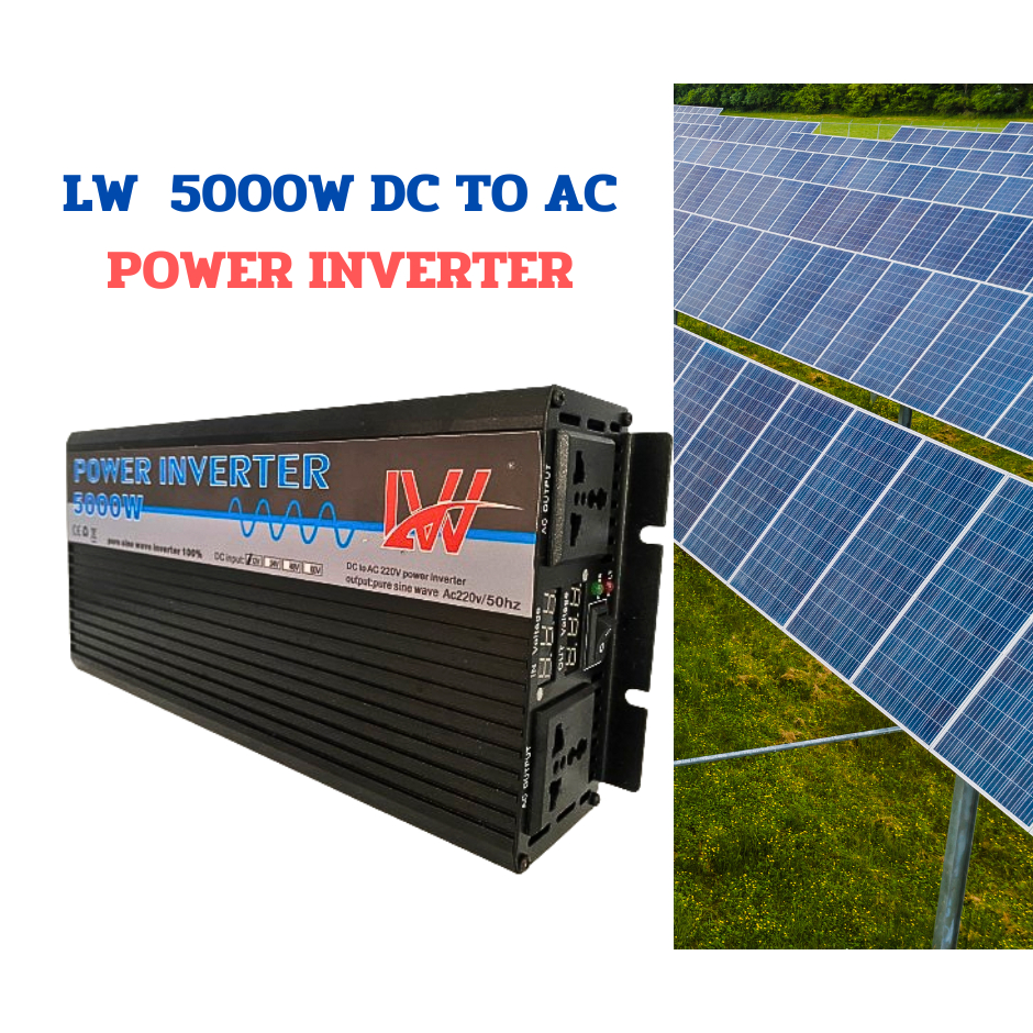 อินเวอร์เตอร์ LW inverter 5000w รุ่น12v/24v to 220v ตัวแปลงไฟ DC เป็น ...