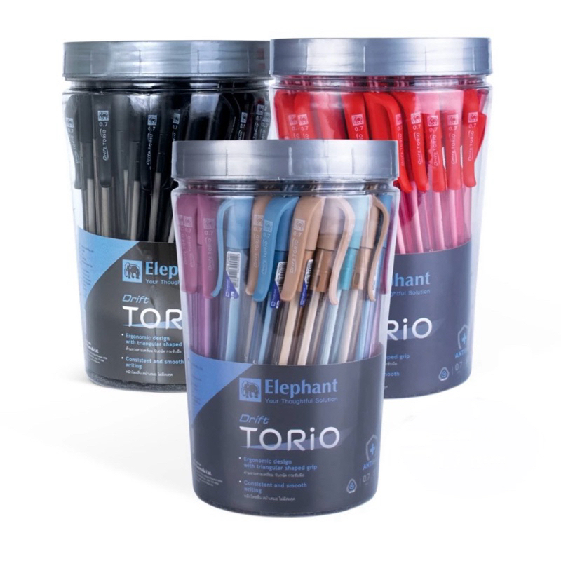 ปากกาลูกลื่น “Elephant” รุ่น Drift TORIO (0.7 mm)(สีน้ำเงิน, แดง ...