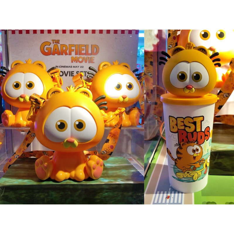 (ทักขอลด100฿) ถังป๊อปคอร์นและแก้วน้ำ The Garfield Movie Bucket ถัง กา ...