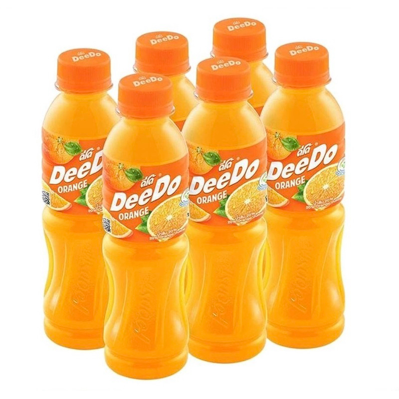 (แพ็ค 6ขวด) ดีโด้ น้ําส้ม 20% ขนาด 225 มล Orange Juice 10% Deedo ...