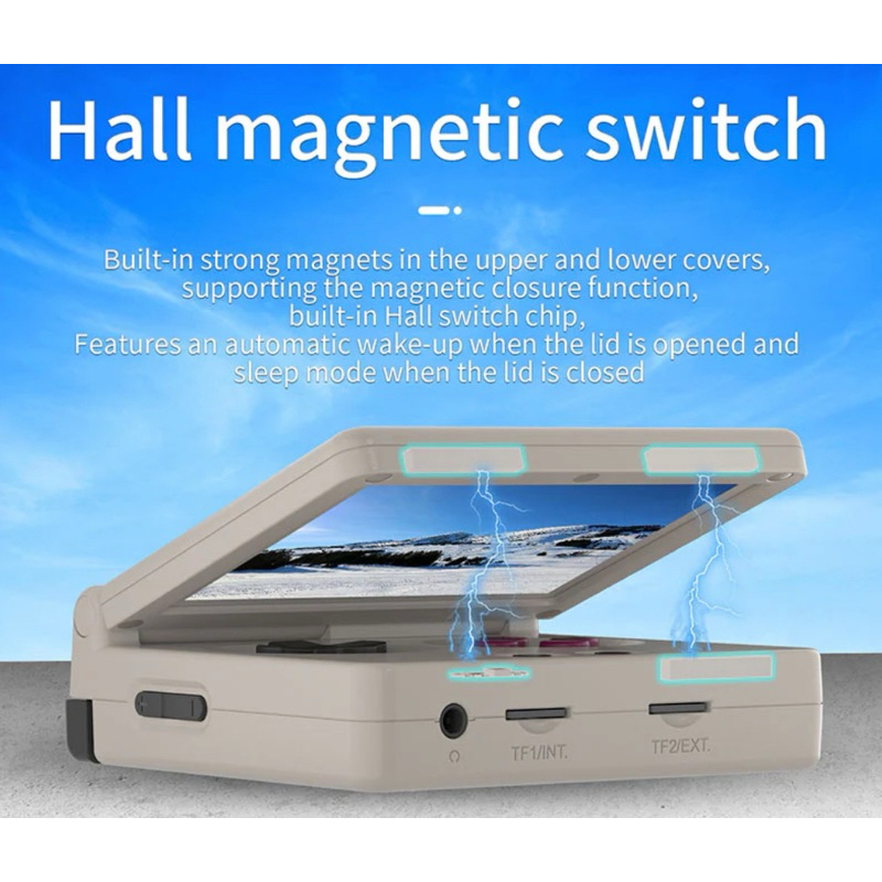 [muOS|ฟรี!ฟิล์มกระจก+กระเป๋า] เครื่องเกมพกพาฝาพับ Anbernic RG35XXSP l ...