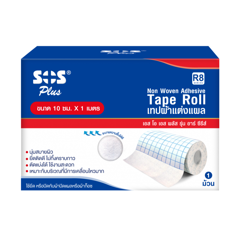 Transpore 3M Nexcare ทรานสพอร์ 1/2"X10หลา 1 ชิ้น SOS Plus เทปแต่งแผลใส ...